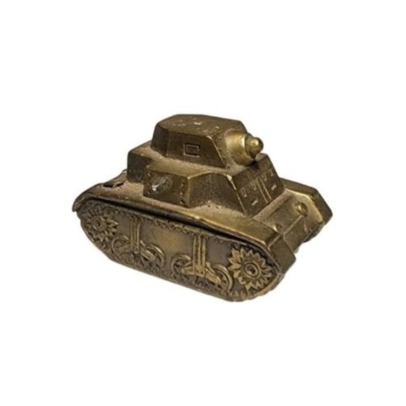 other | Other | Vintage Brass Bronze Wwi Miniature Tank Figurine Toy 25 ...